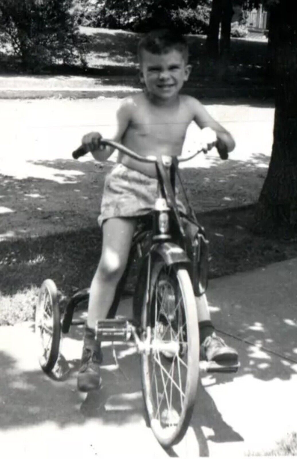 1950s Tricycle Adventure Nostalgic Childhood Memories Vintage Photo ...