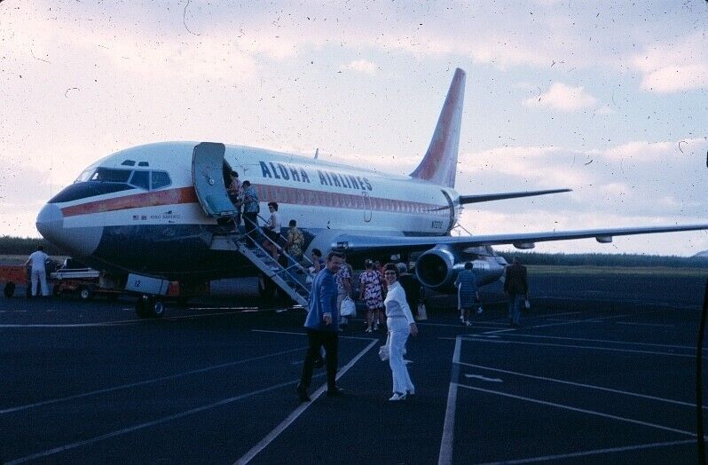 1970s Aloha Airlines Boeing 737 Plane 35mm Slide Vintage Photo ...